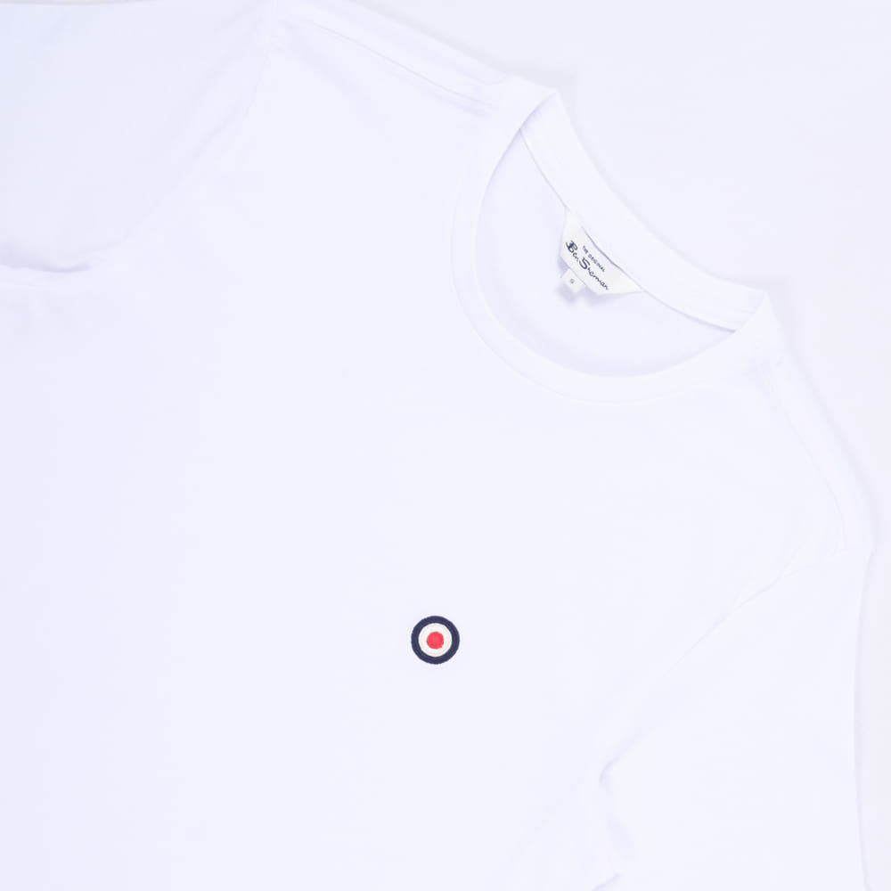 Target Emblem Crew Neck T-Shirt (White) - TAPE Online